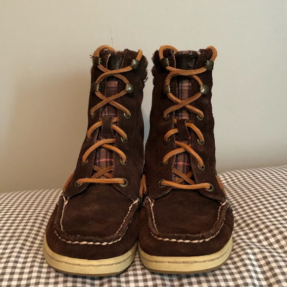 Sperry | Shoes | Sperry Suede Fair Isle Top Sider Boot Size 5 | Poshmark